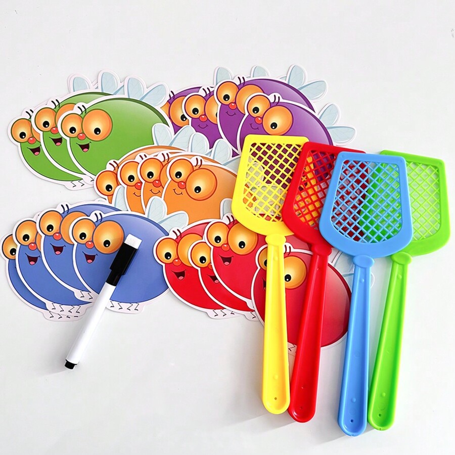Lachilly Fly Swatter Game Learning Game For Kids Double Sides Erasable ...
