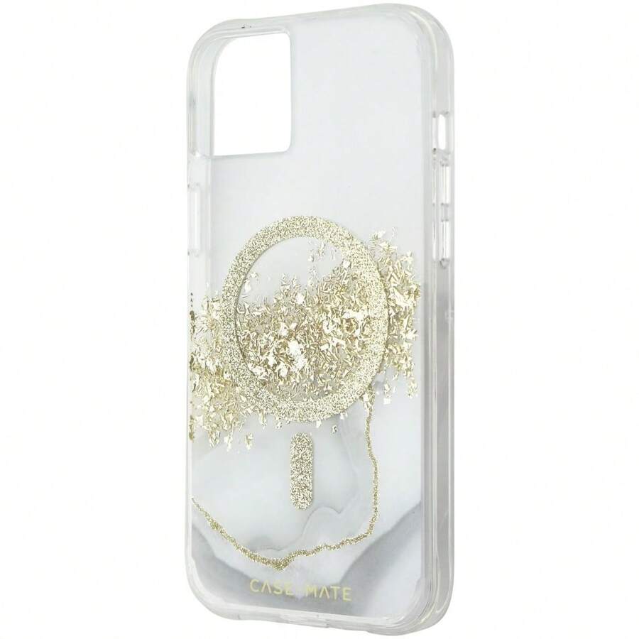 Karat Marble Case Compatible With MagSafe Compatible With IPhone 14 Plus - Clear/Gold/White ...