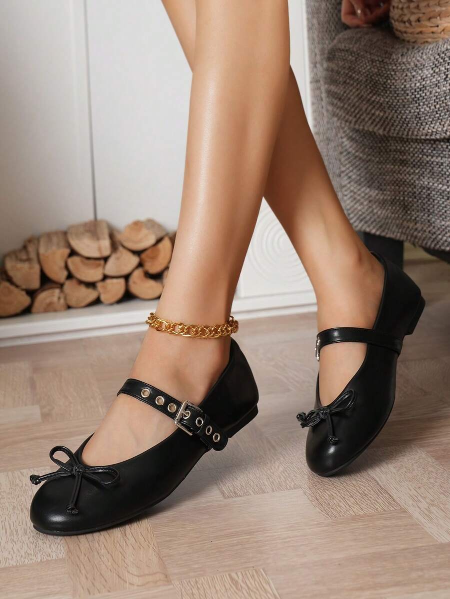 Women's Fashion Bow Tie Flats 2024 Spring & Fall New Arrival Ballet ...