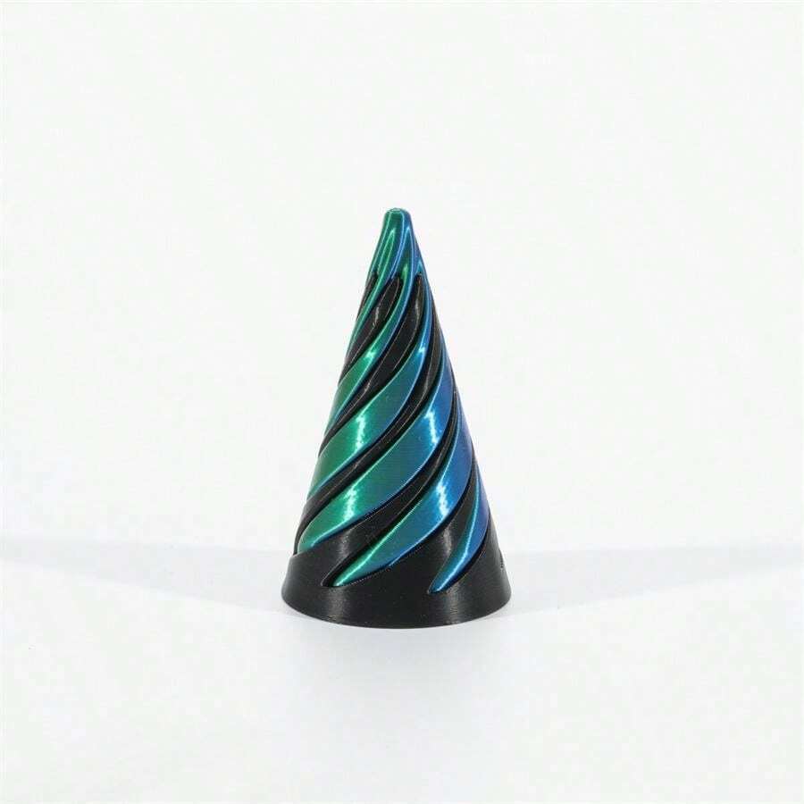 1pc Impossible Pyramid Passthrough Sculpture, 3D Printed Spiral Cone ...