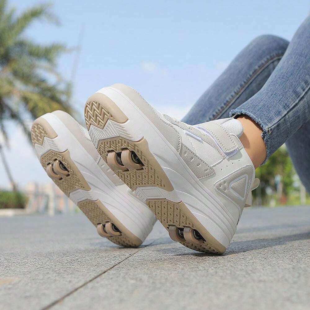 Patines para adolescentes, zapatos con 4 ruedas desmontables, adecuados ...