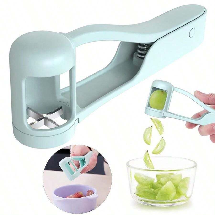 [1 Pack] Multifunctional Kitchen Fruit Slicer Blueberry Grape Fruit ...