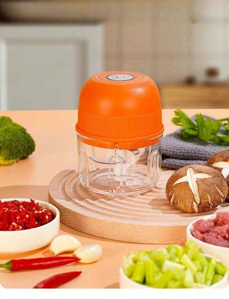 Rechargeable Electric Garlic Press, Portable Garlic Mincer Machine ...