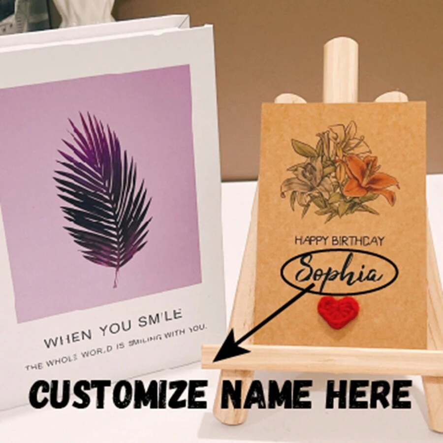 1pc Custom Birthday Cards,Personalized Birthday Greetings,Create Your ...