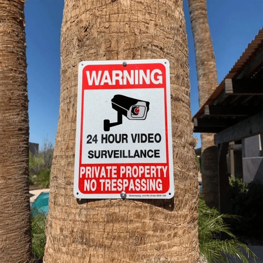 Placa de Aviso - Placa de Câmera de Segurança, Placa de Segurança ...
