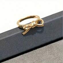 14 Karat vergoldeter eleganter Schleifen-Ring für Frauen ...