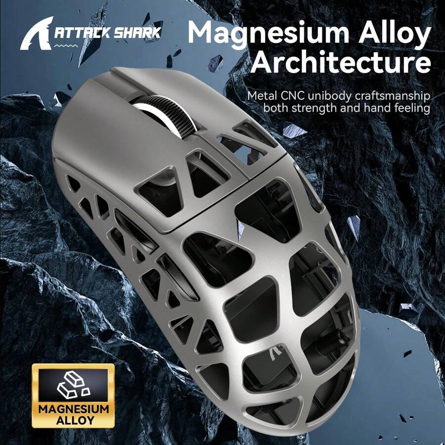 ATTACK SHARK ATTACK SHARK R3 Wireless Gaming Mouse,PAW3395 26K DPI 8KHz ...