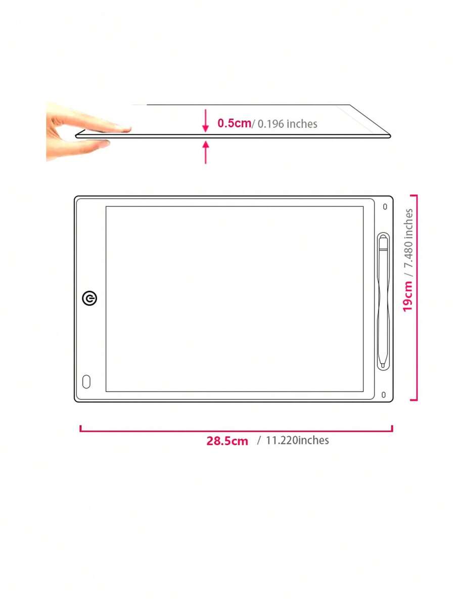 12-Inch Electronic Handwriting Tablet, Writing Tablet, Drawing Tablet ...