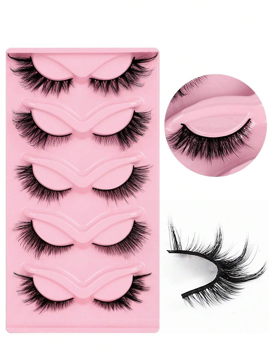 5 Pairs Of Mixed Fox Eyelashes, Different Styles - Elongating, Criss ...