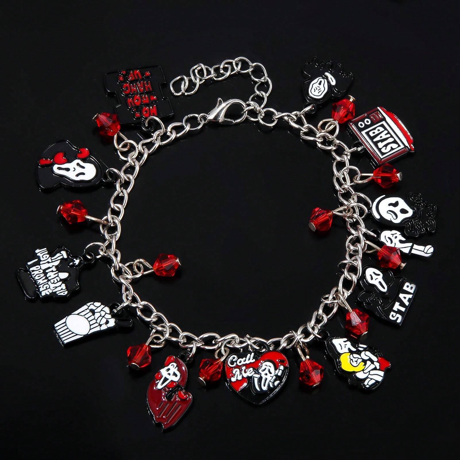 1 Piece Of Horror Movie Scream Bracelet Stab Death Skull Ghost Face ...
