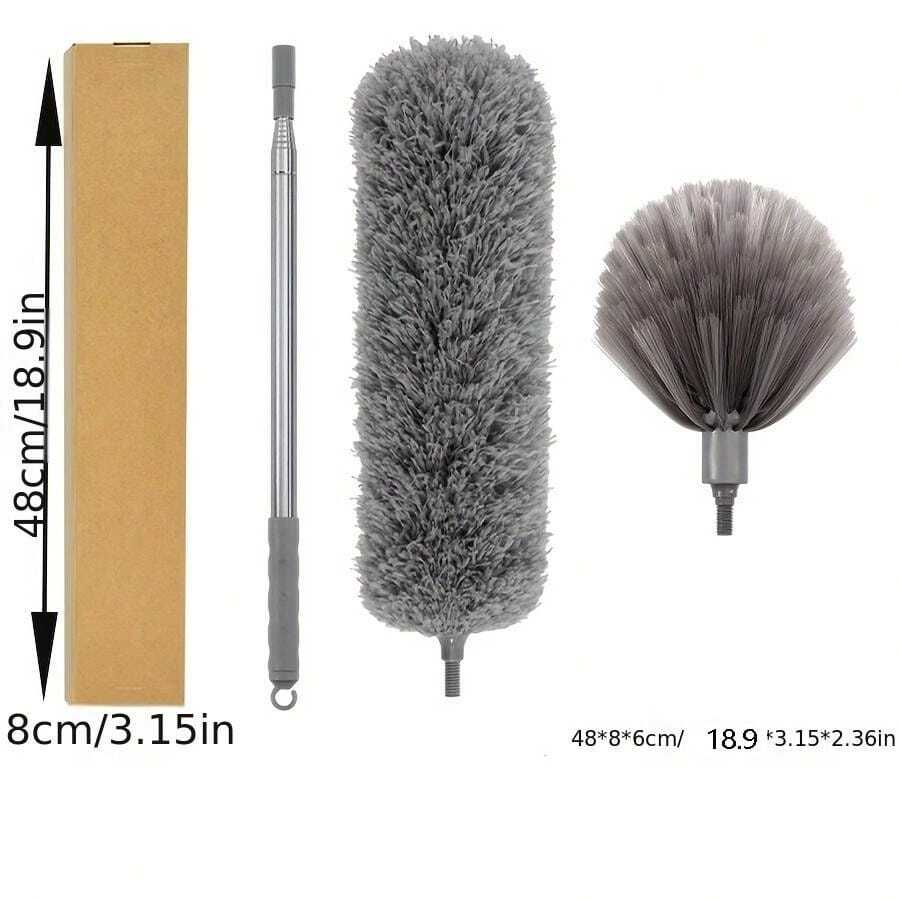 1 Set 2.4M Extendable Feather Duster With Dense Soft Bristles & Dust ...