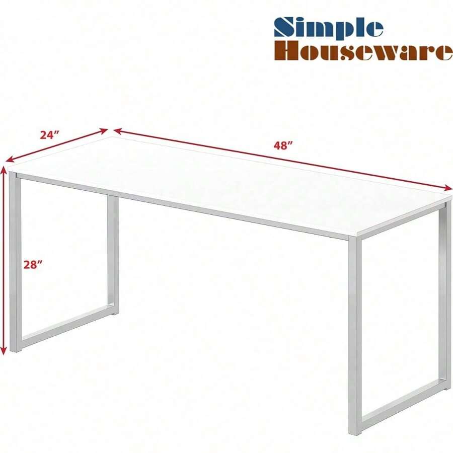 Home Office 48-Inch Computer Desk, 24" Deep, White | SHEIN USA