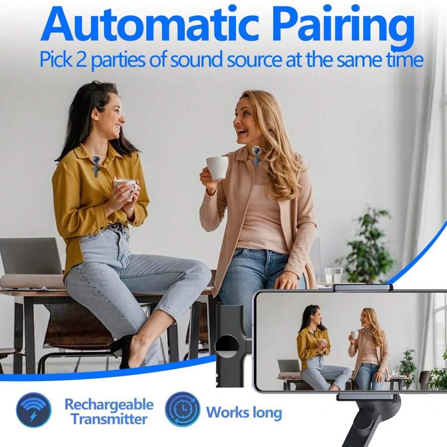 Professional Wireless Lavalier Lapel Microphone Compatible With Iphone ...