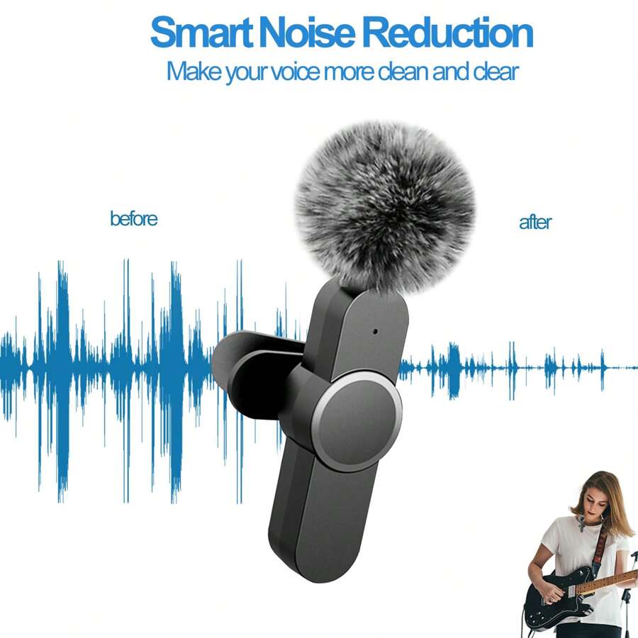 Professional Wireless Lavalier Lapel Microphone Compatible With Iphone ...