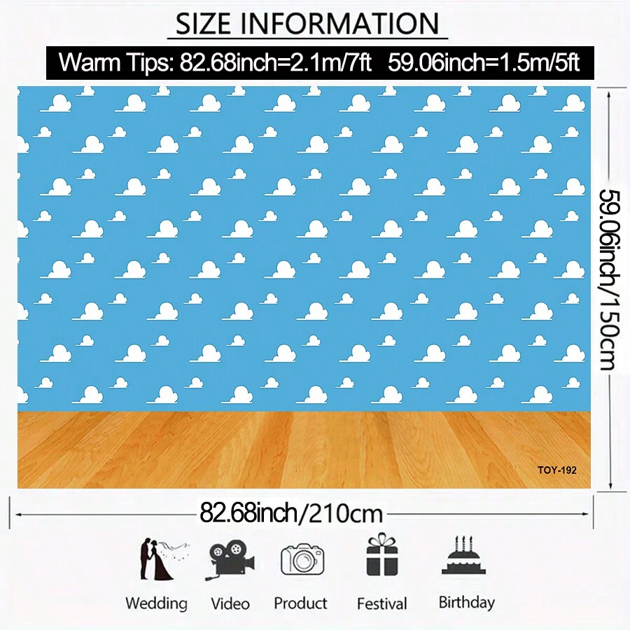 Happy Cartoon Woody Background Cloth Birthday Party Theme Layout Family ...