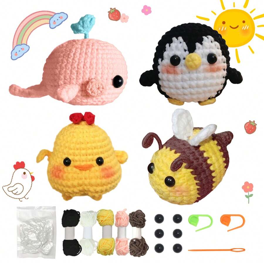 DIY Bathing Capybara Doll Crochet Kit For Beginners, Amigurumi Stuffed ...