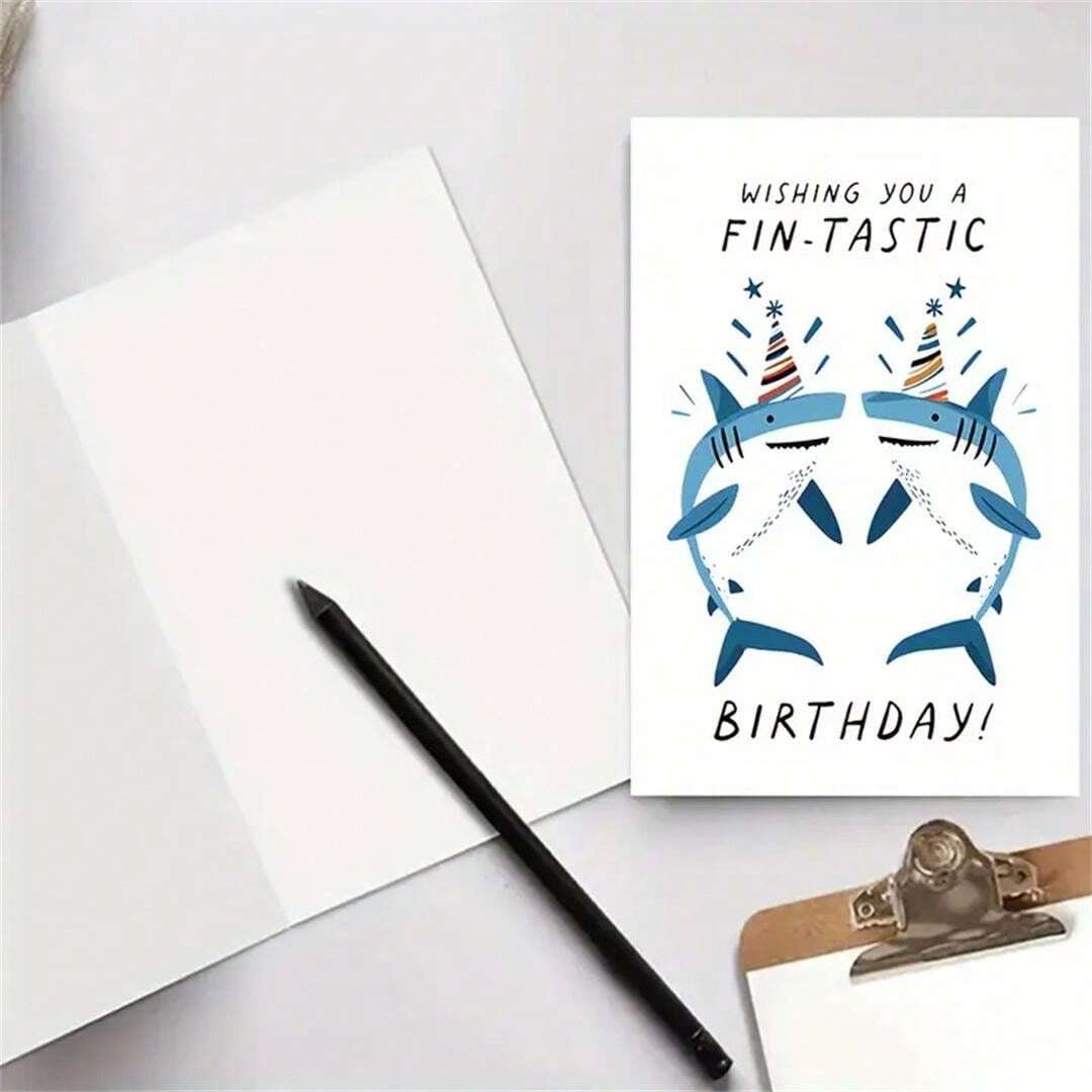 Fin-Tastic Shark Birthday Card - Perfect For Best Friends & Family ...