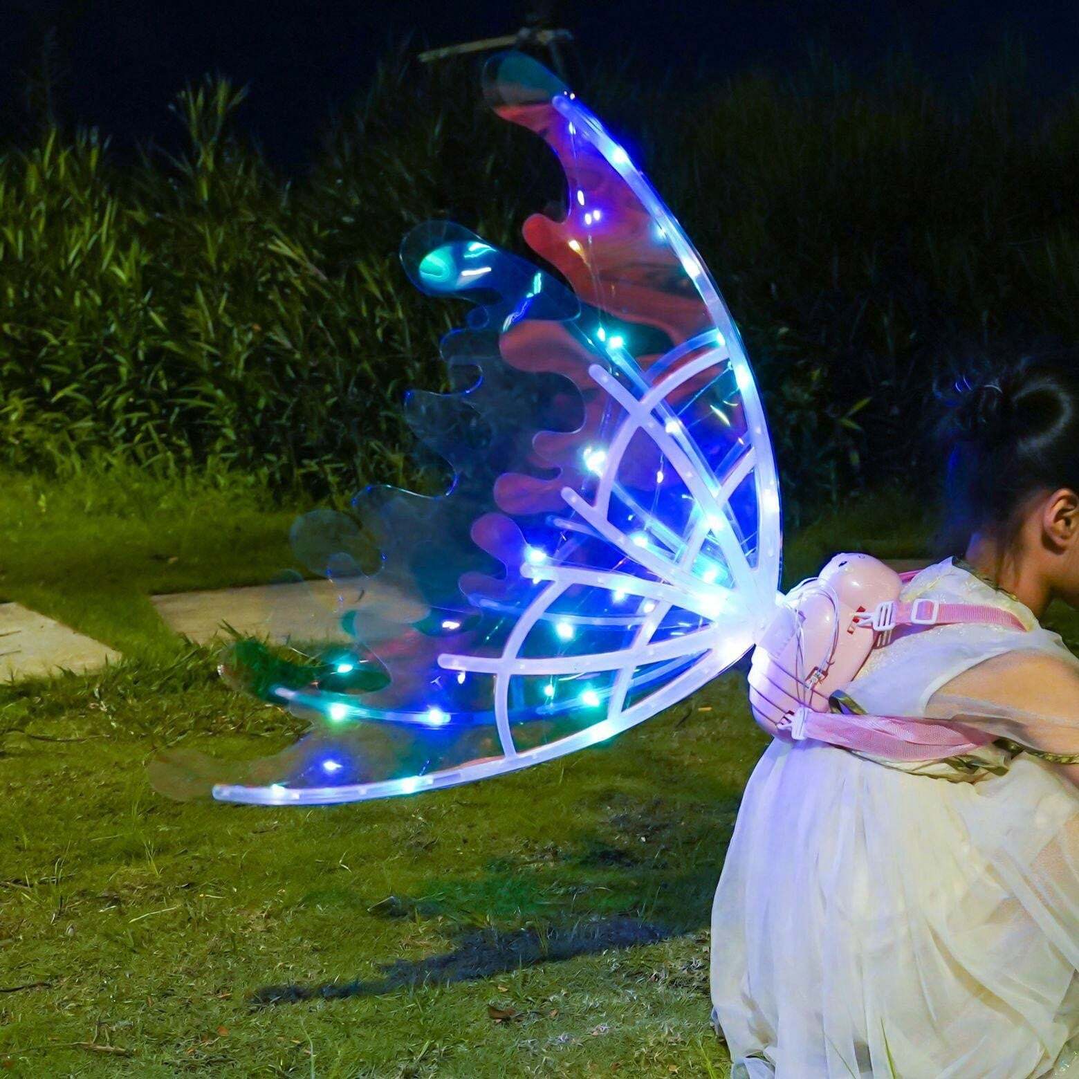 Girls' Electric Fairy Wings With Flapping Butterfly Design, LED Light ...