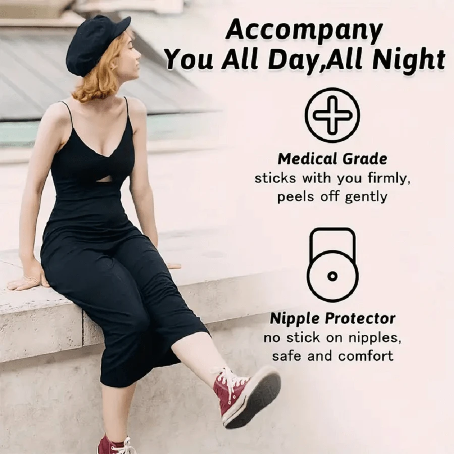 Cobertura Nipular Sem Costura Para Mulheres, Sutã Discreto de Elevação ...