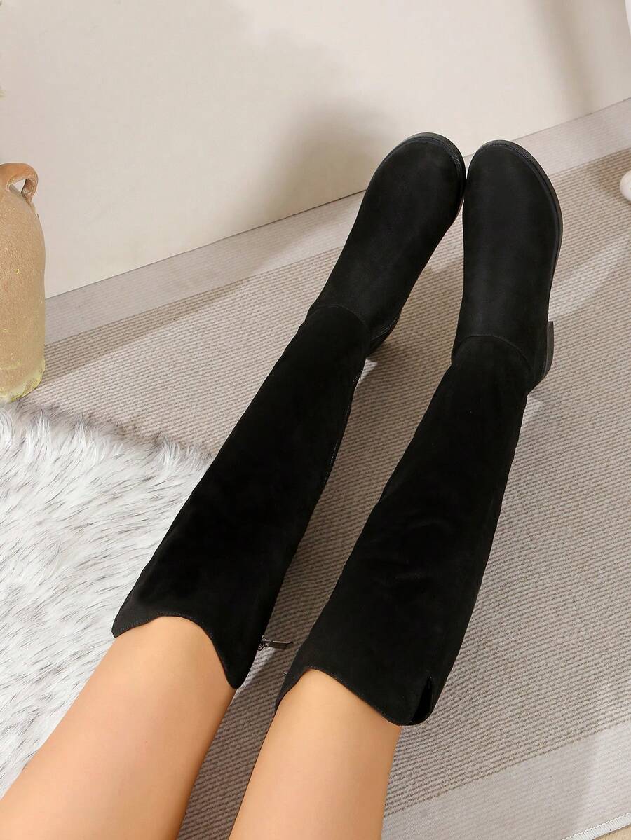 Ideal With Sweater Dress,Women Over-The-Knee Boots Winter Thickened ...