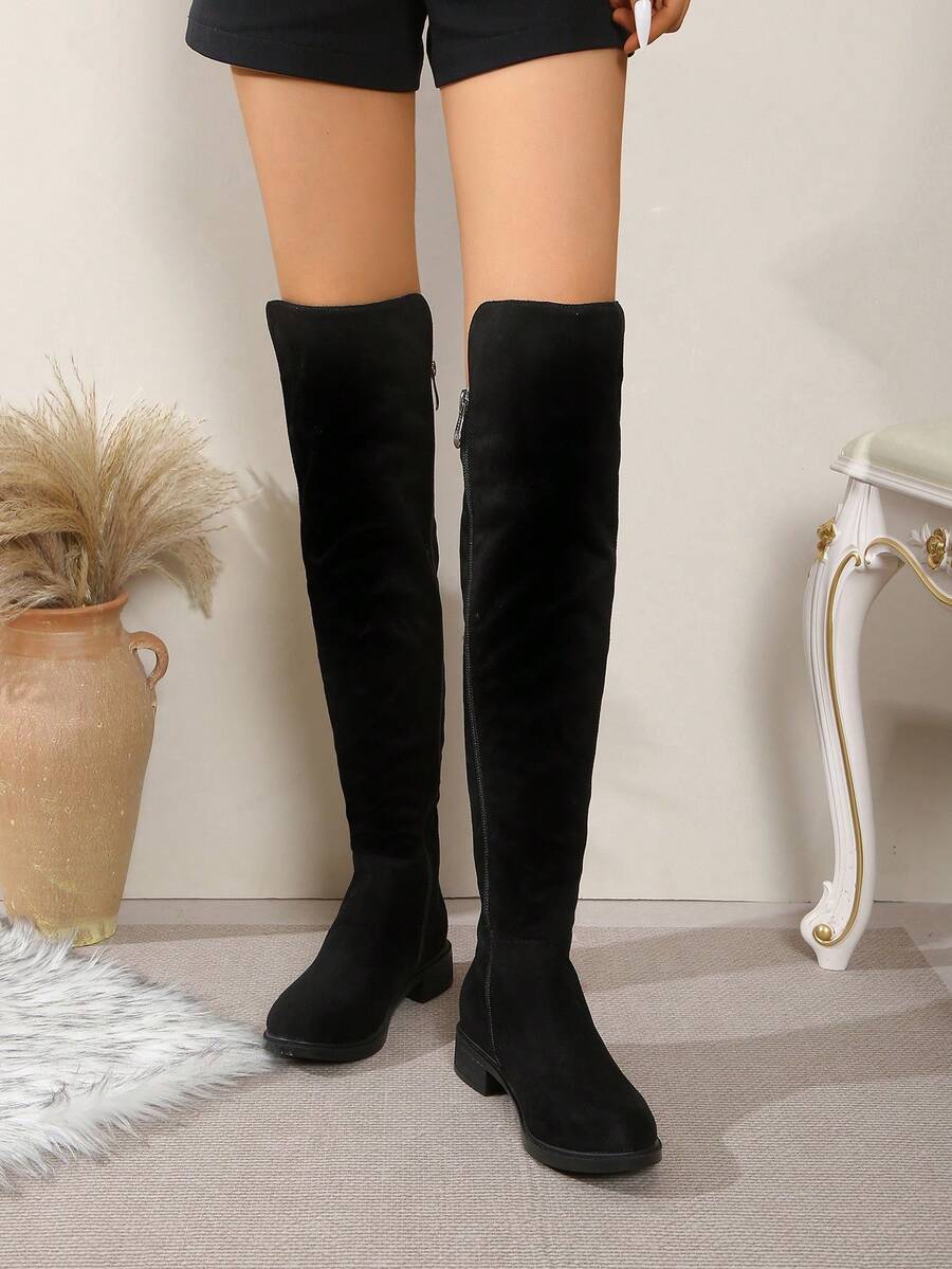 Ideal With Sweater Dress,Women Over-The-Knee Boots Winter Thickened ...