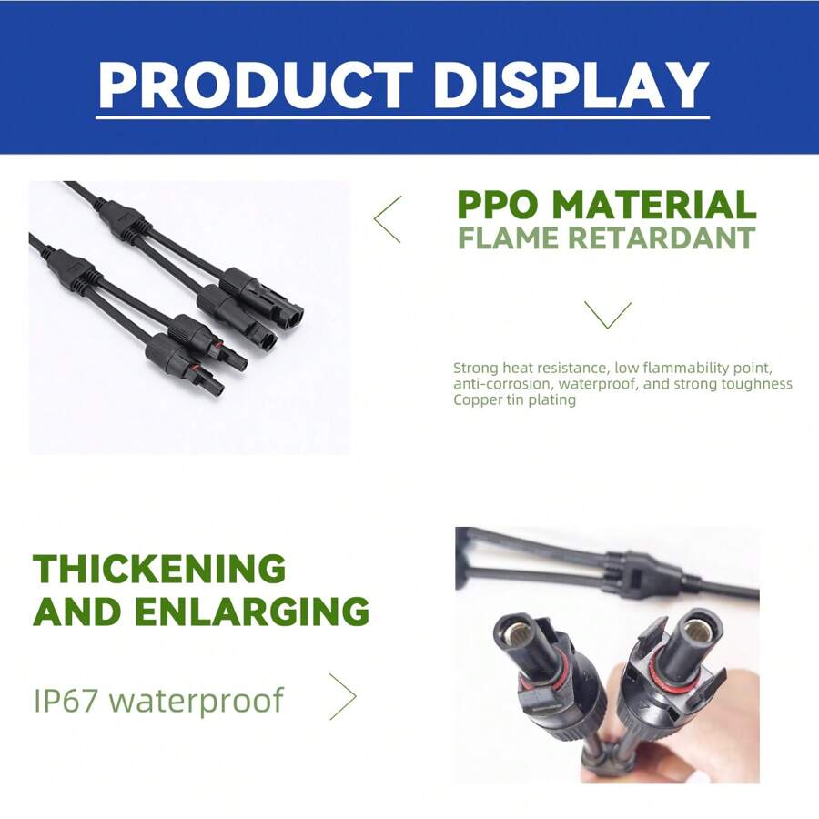 Professional Lightweight Y-Shaped Parallel Connector Solar Branch ...