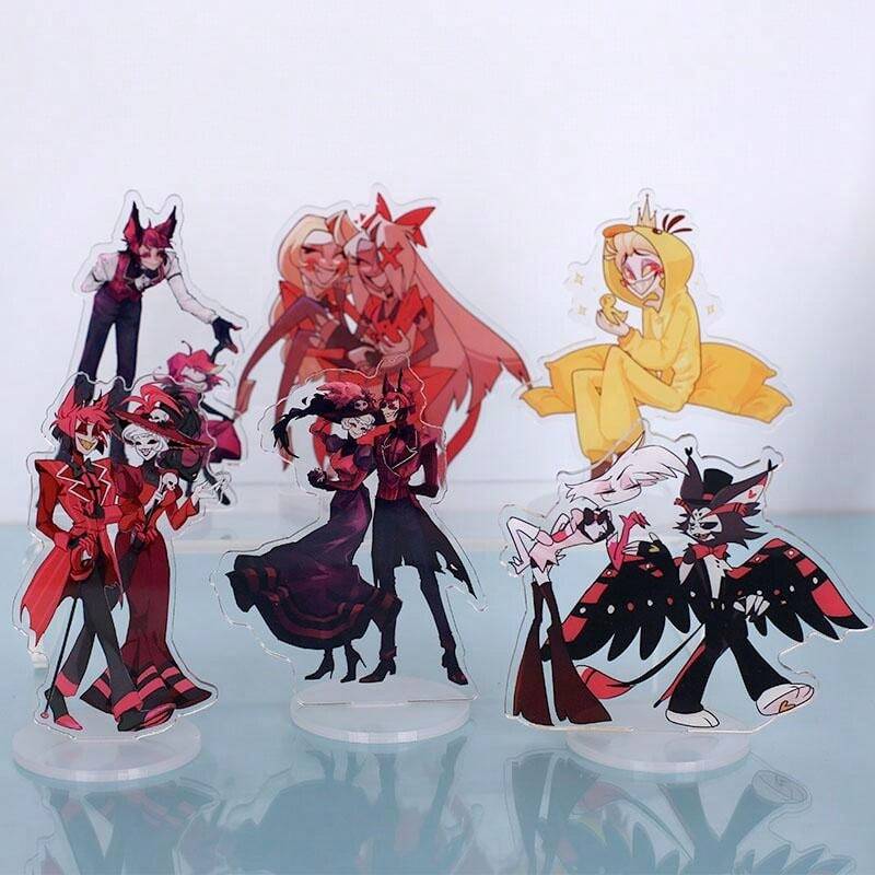 Habzin Hotel Vaggie Stand Figure Anime Alastor Cosplay Acrylic Stand ...