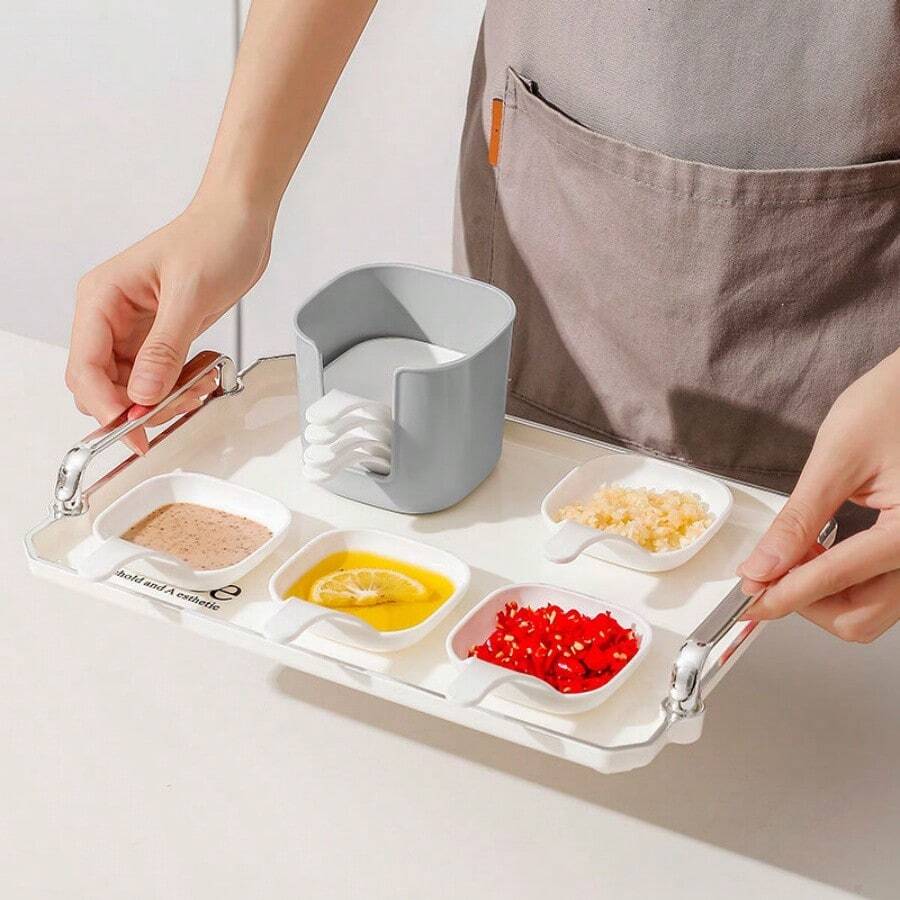 [1 Set] Household Seasoning Dish Set Pickle Dipping Sauce Plate ...