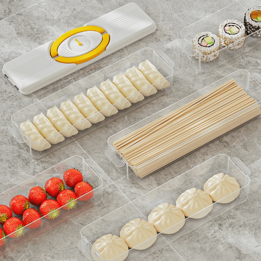 Portable Hand-Held Multi-Layer Dumpling Box With Lid, Dumpling Quick ...