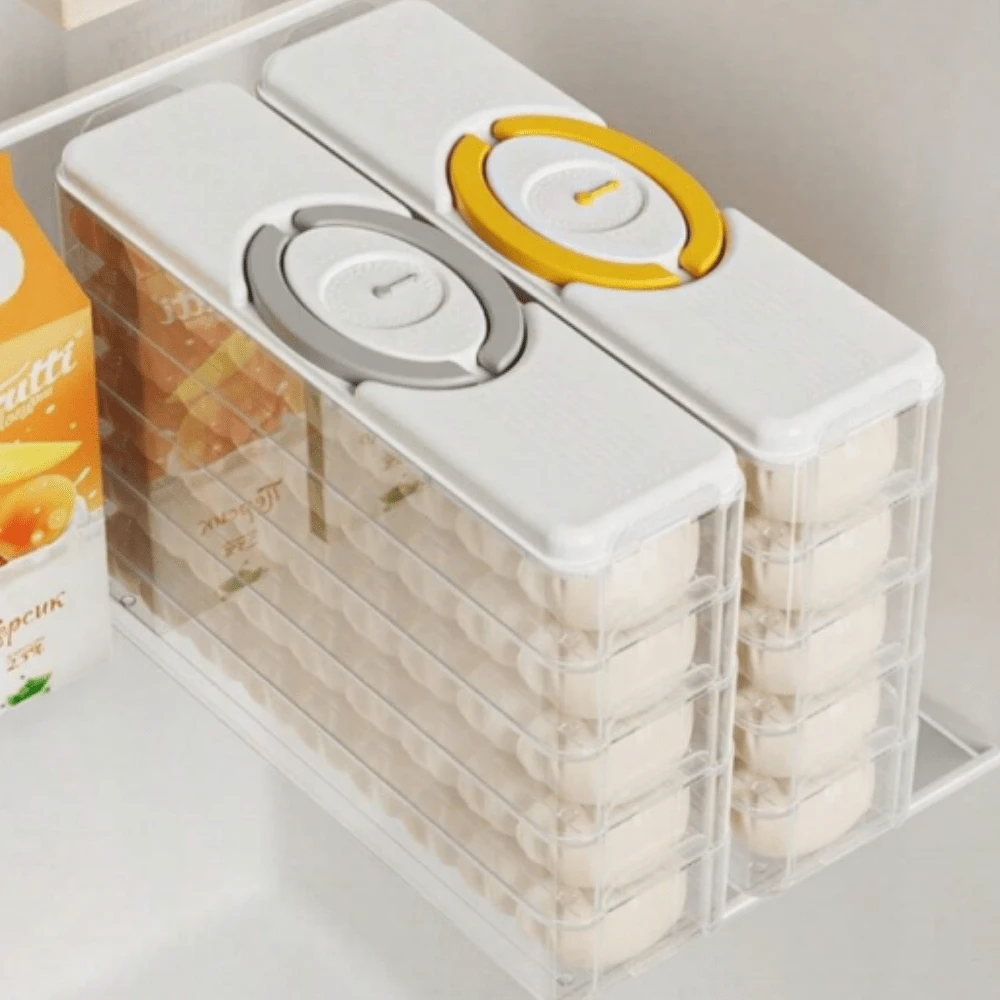 Portable Hand-Held Multi-Layer Dumpling Box With Lid, Dumpling Quick ...