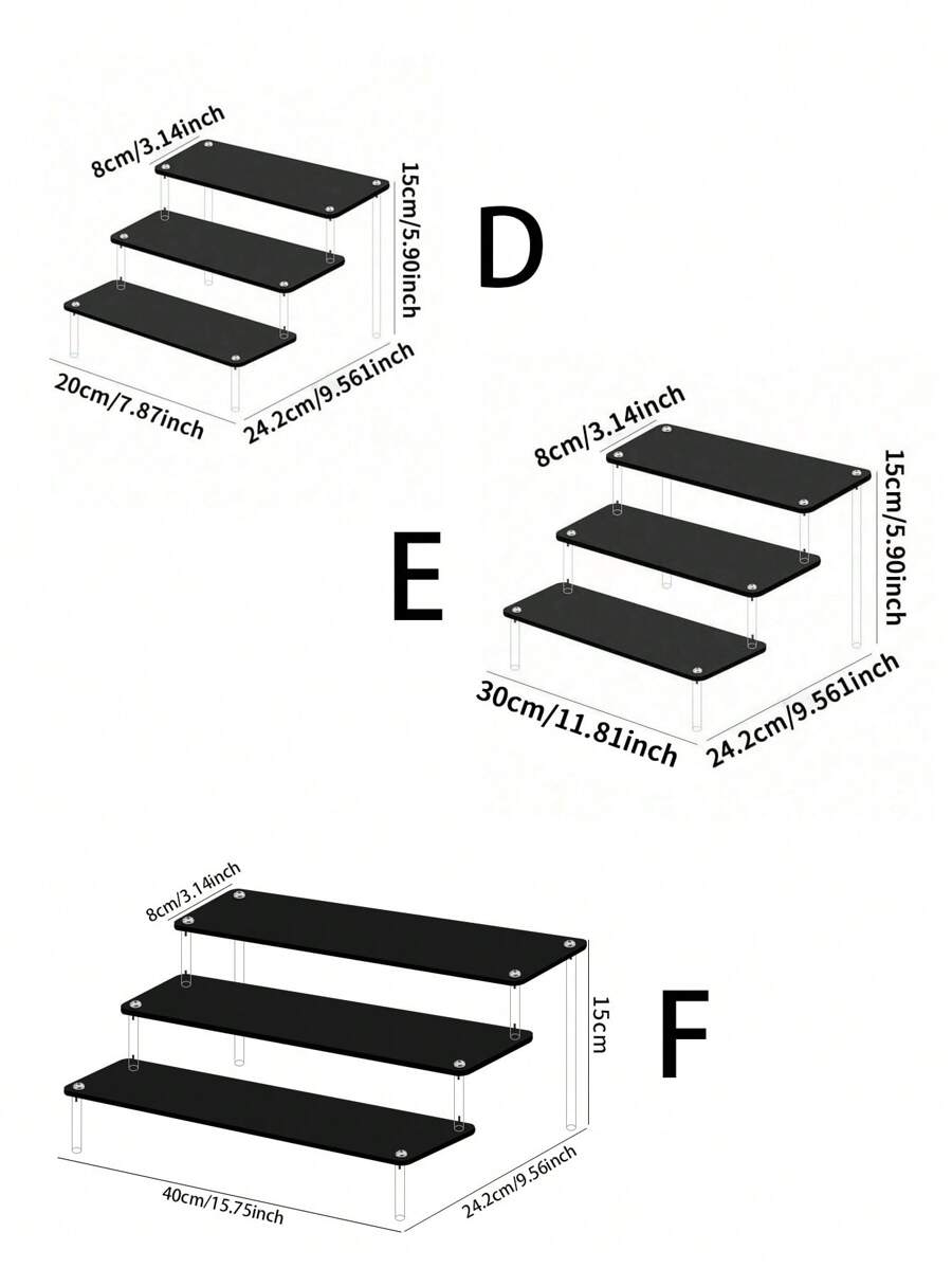 1 Set Multi-Functional Acrylic Cosmetic Display Rack, Modern Minimalist ...