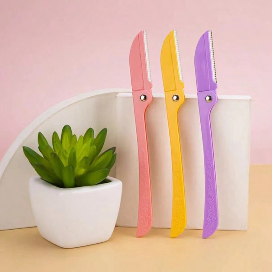 Foldable Eyebrow Razor With Handle, Sharp Eyebrow Hair Trimmer, Makeup ...