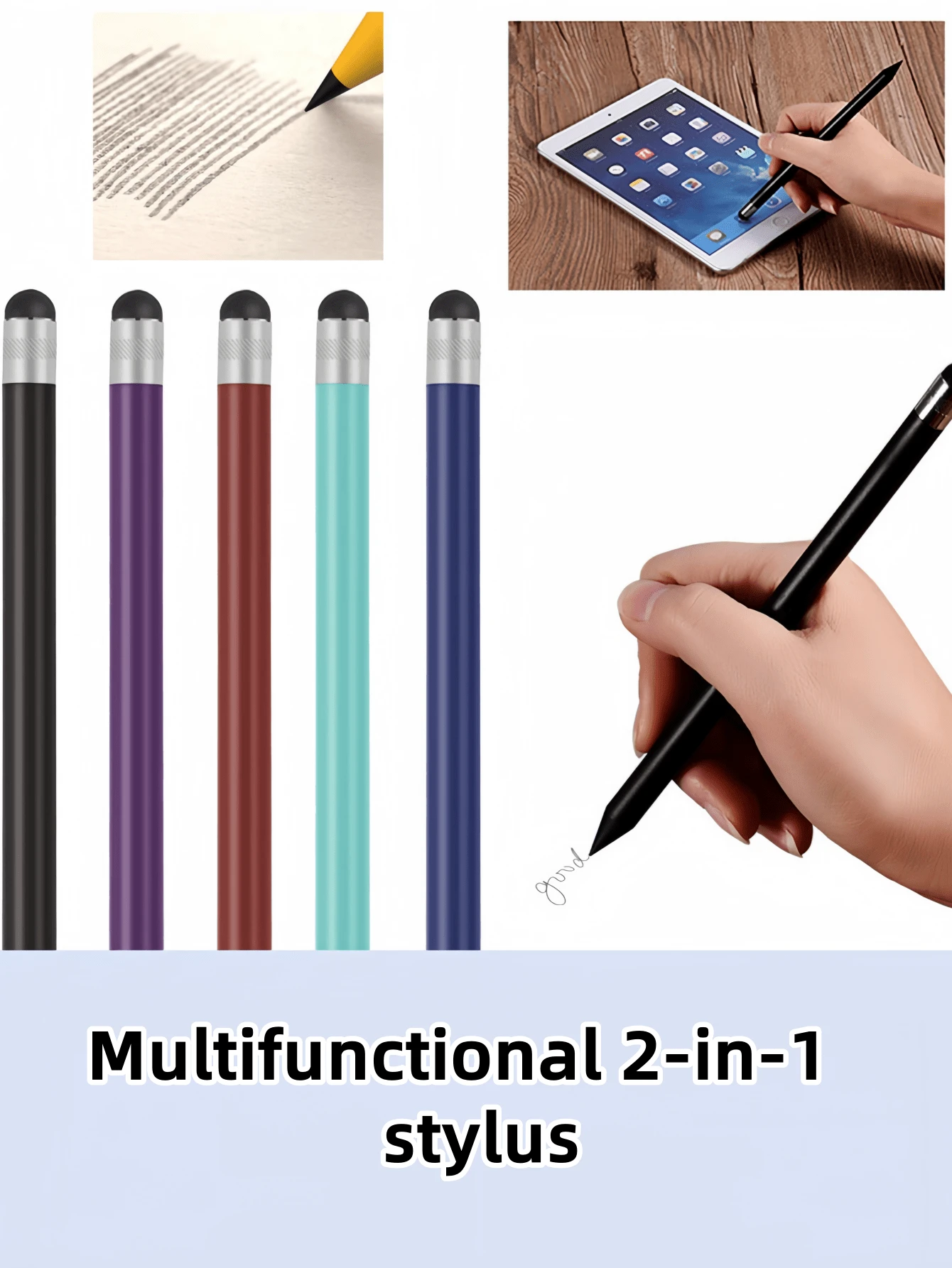 3 Piece Touch Pen Pencil Round Type Capacitive Pen Stylus For Mobile ...