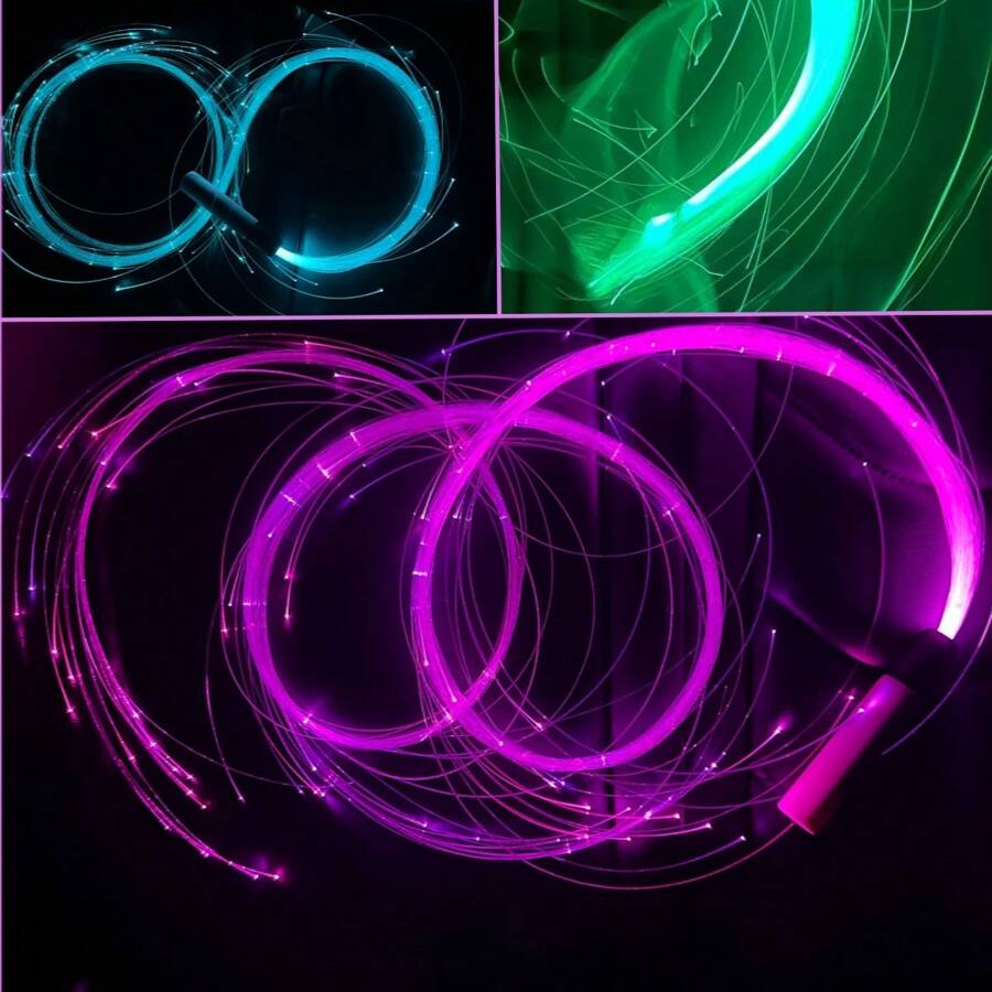 Light Up Dance Whip Led RGB Glowing Whips 7 Color Changes Rechargeable ...