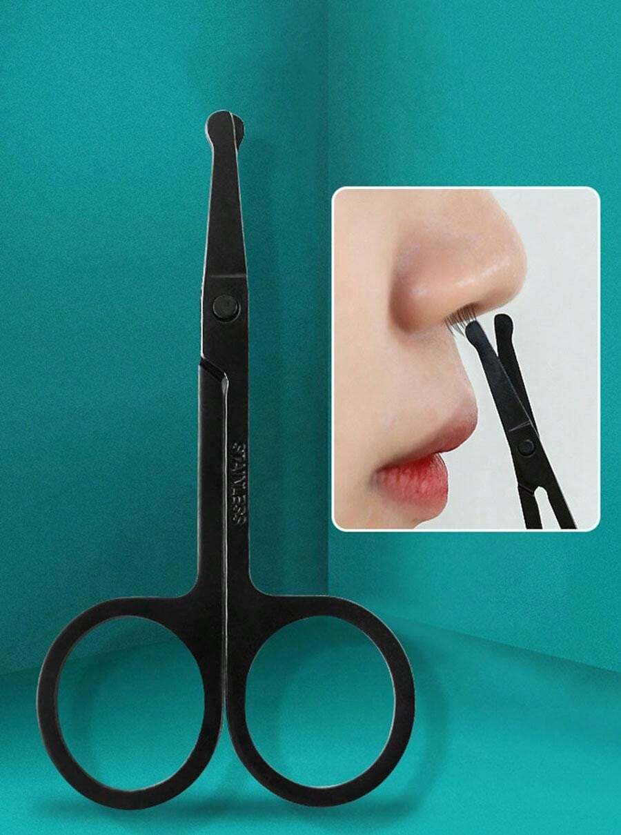 Nose Hair Trimmer Set For Men, Imported Round-Head Scissors Nose Hair ...