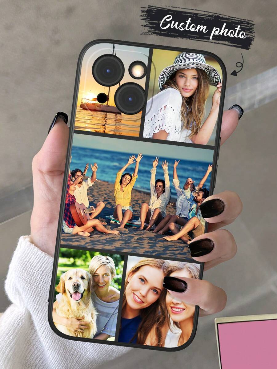 1PC Customized 5-Photos Couples/Family/Pet/Travel Design Shockproof ...