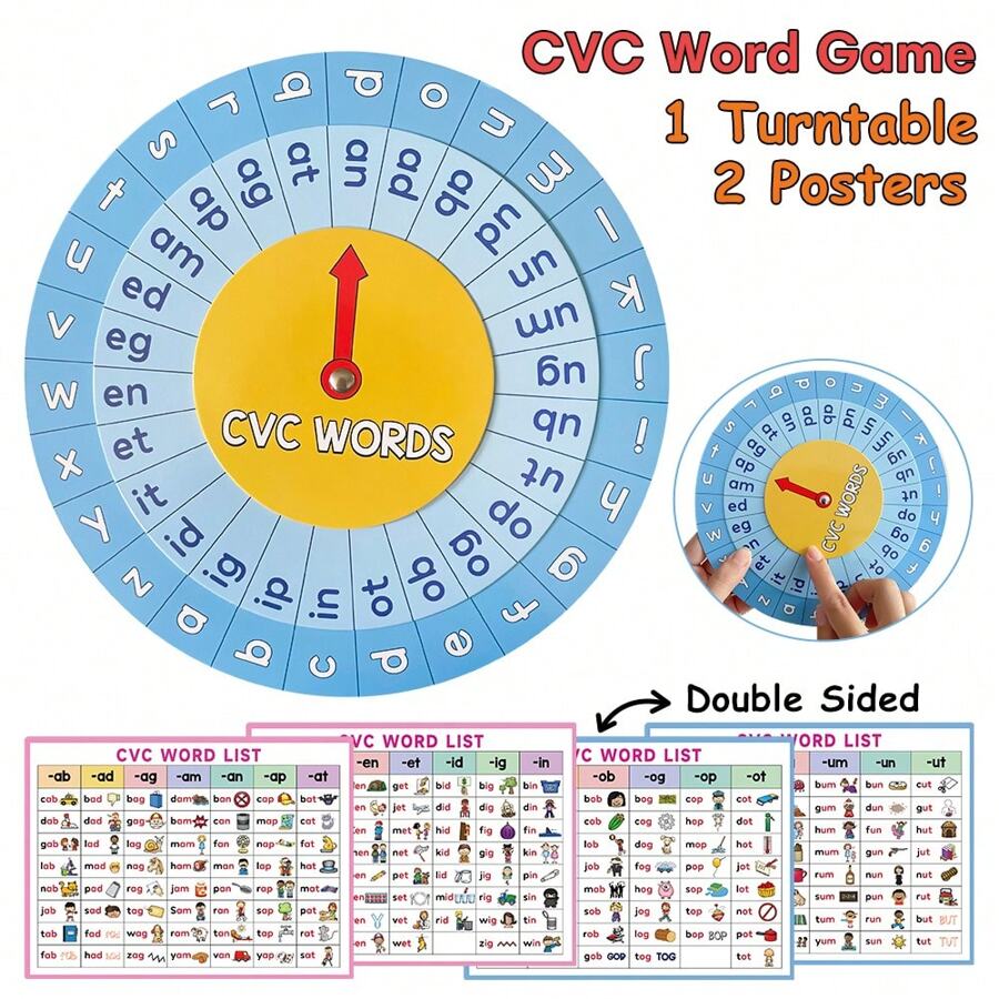 Jeu d'apprentissage de l'orthographe des mots CVC, jouets éducatifs ...