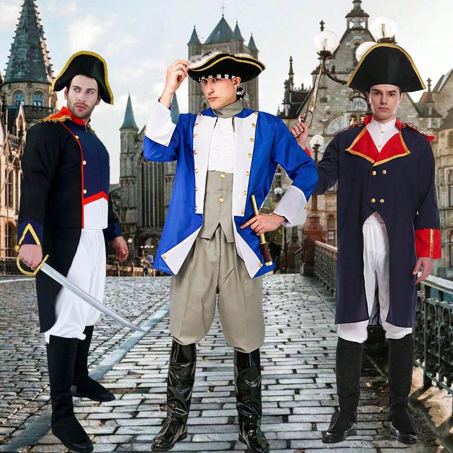 Luxury King Cape Colonial General Napoleon Costume Colonial Costumes ...