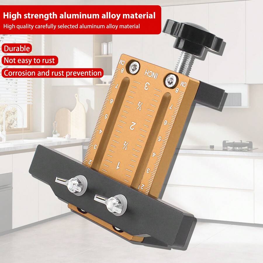 Cabinet Door Mounting Jig, With Support Arm&Clamp, Aluminum Alloy Body ...