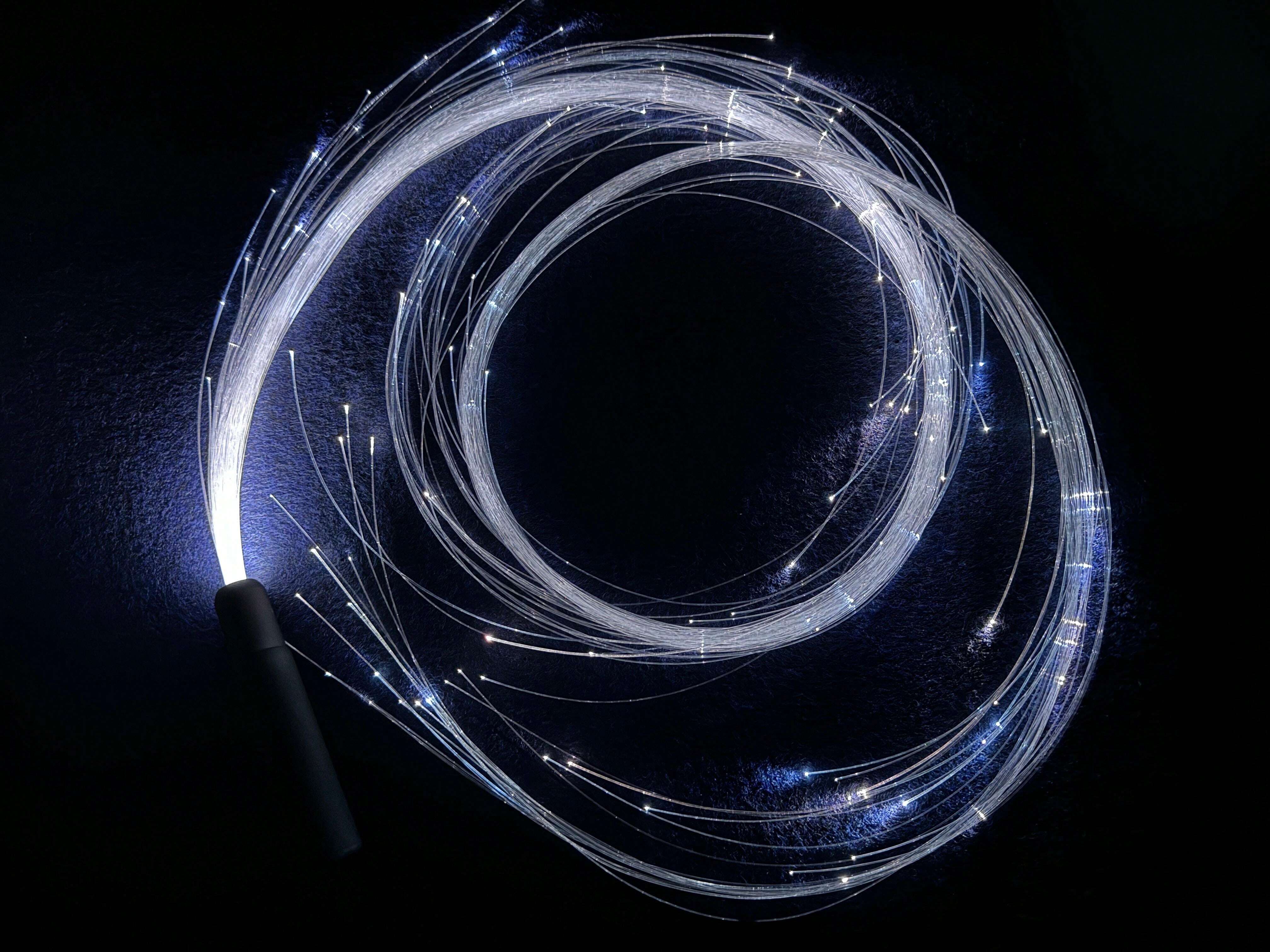 Light Up Dance Whip Led RGB Glowing Whips 7 Color Changes Rechargeable Fiber Optic Whip ...