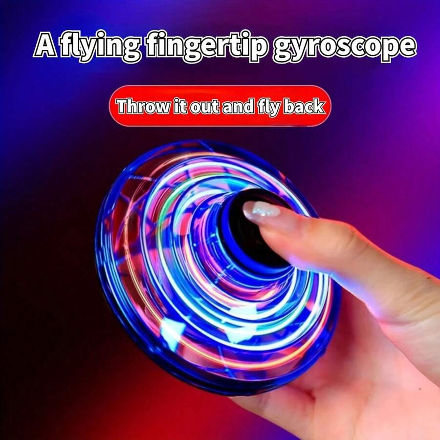 Black Mini Spinning Ufo, Rotating Gyroscope And Boomerang Cool Toys ...