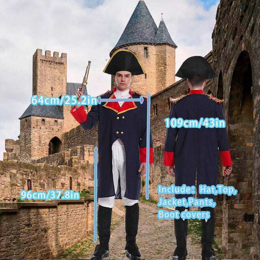 Colonial General Napoleon Costume Colonial Costumes, Halloween Carnival ...