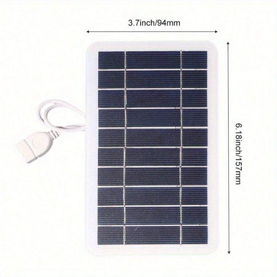 1PC Portable Solar Panel 5V Solar Plate With USB Safe Charge Stabilize ...