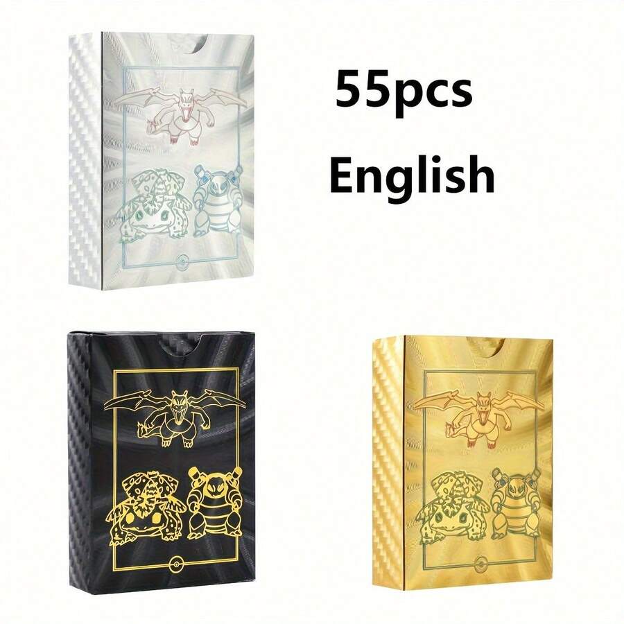 Miniso New 55 Inch PVC English Rainbow Gold Card Set Cartoon Game ...