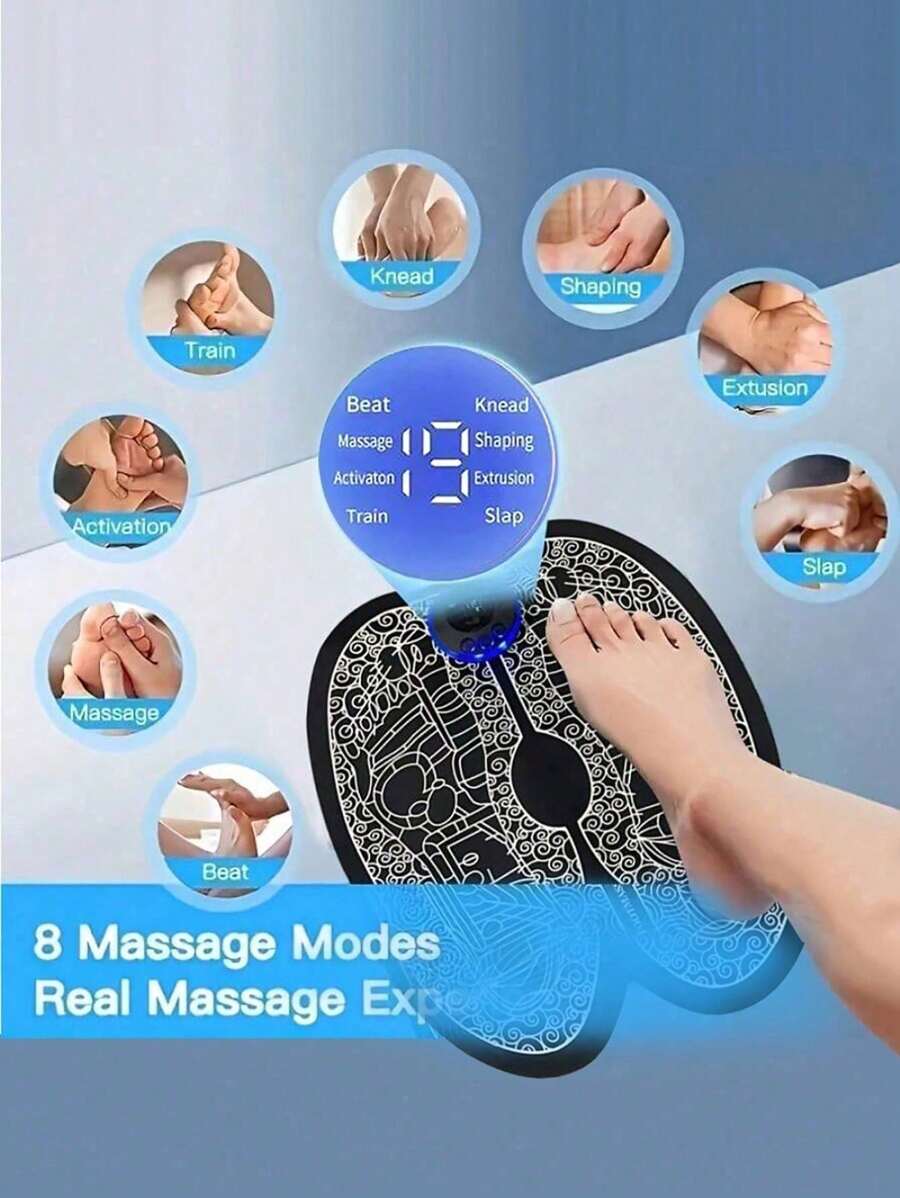 Foot Massager Foot Therapy Machine EMS Foot Massage Pad Pulse Fully Automatic Foot Meridian ...
