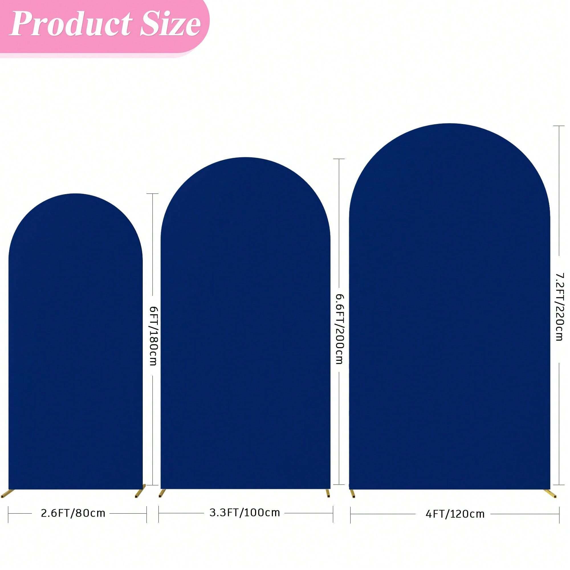 Arch Backdrop, 5ft, 6ft, 6.6ft, 7.2ft Sapphire Blue Wedding Arch Cover ...