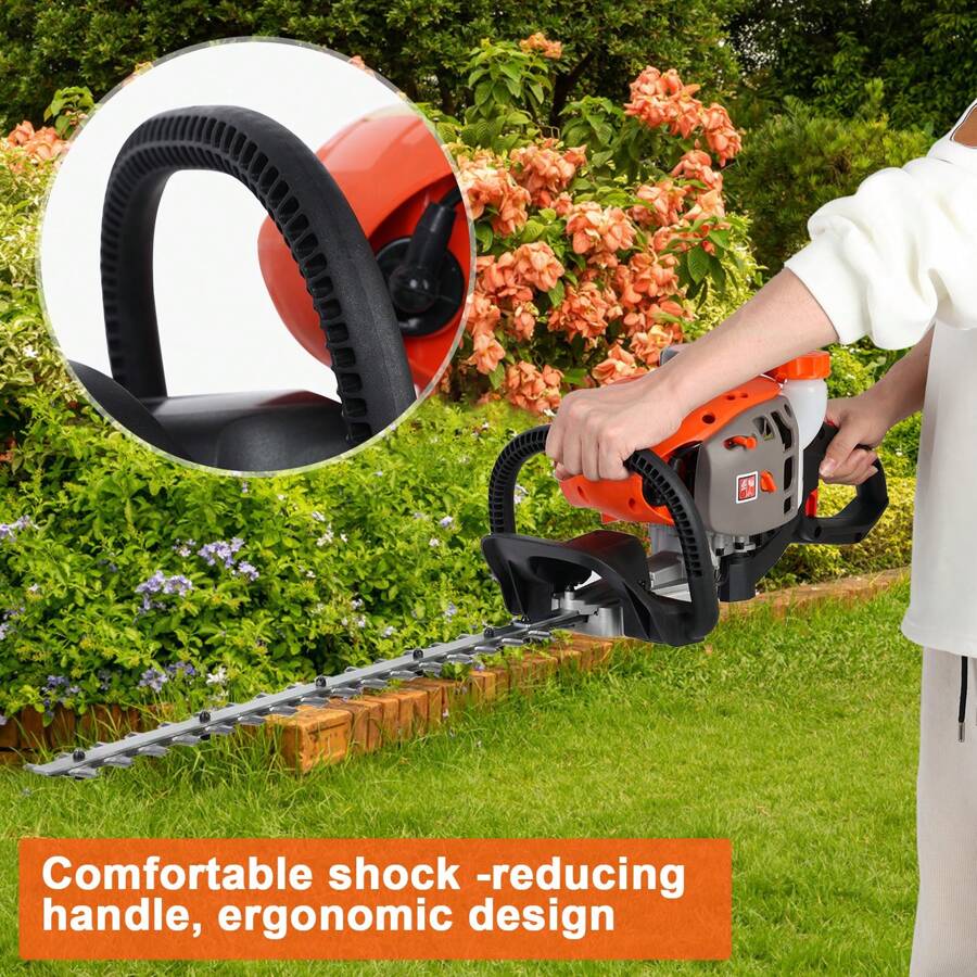 Dual Sided Hedge Trimmer, 26CC Gas Powered Trimmer, Cordless Hedge Trimmer, 2-Stroke Brush ...