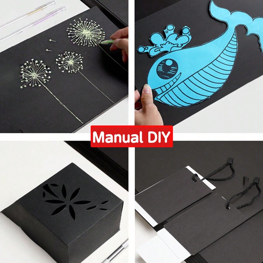 20 Sheets A4 And A3 Black Cardstock Printing, Business Card Painting ...