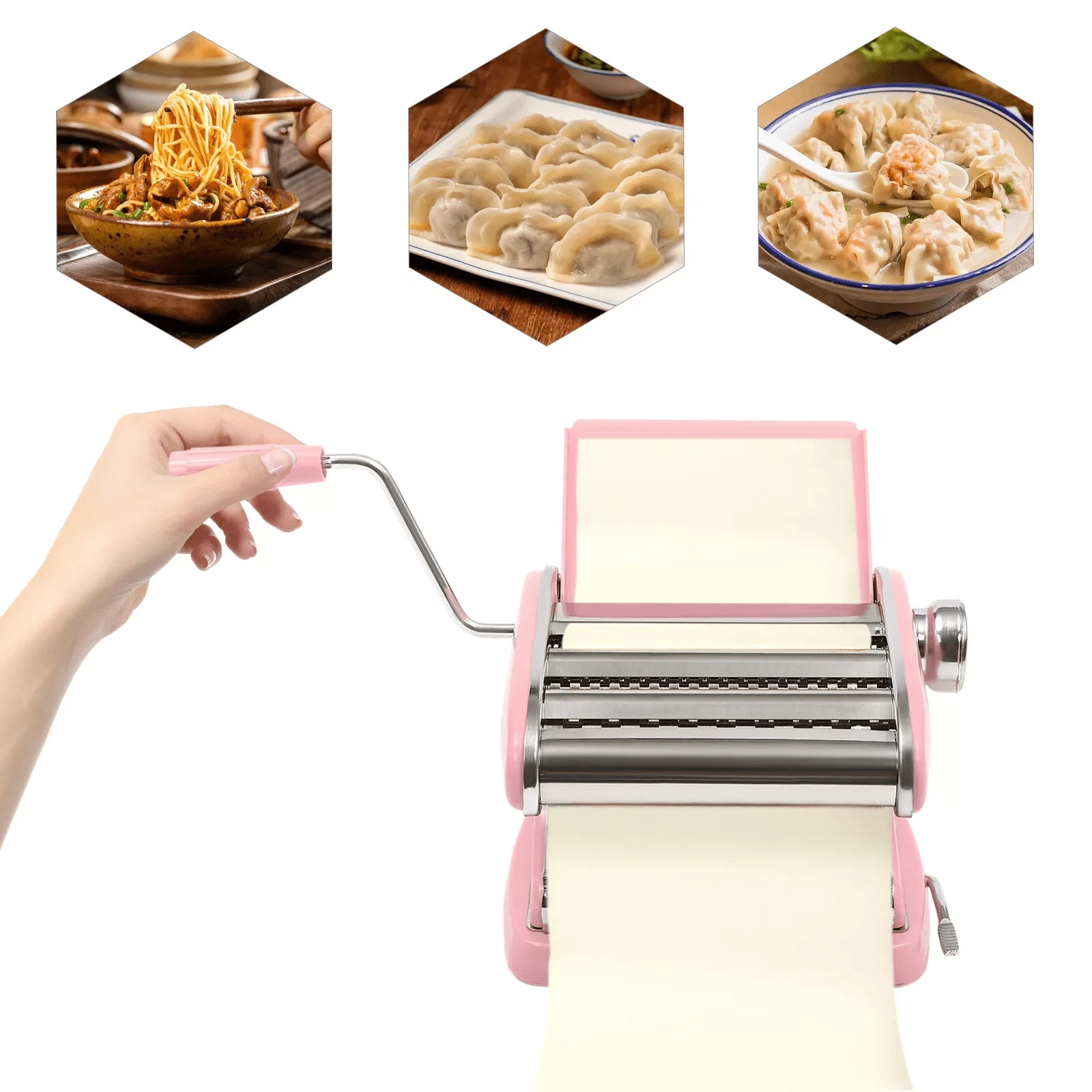 Stainless Steel Pasta Machine, Pasta Rolling Machine, Manual Cutting ...
