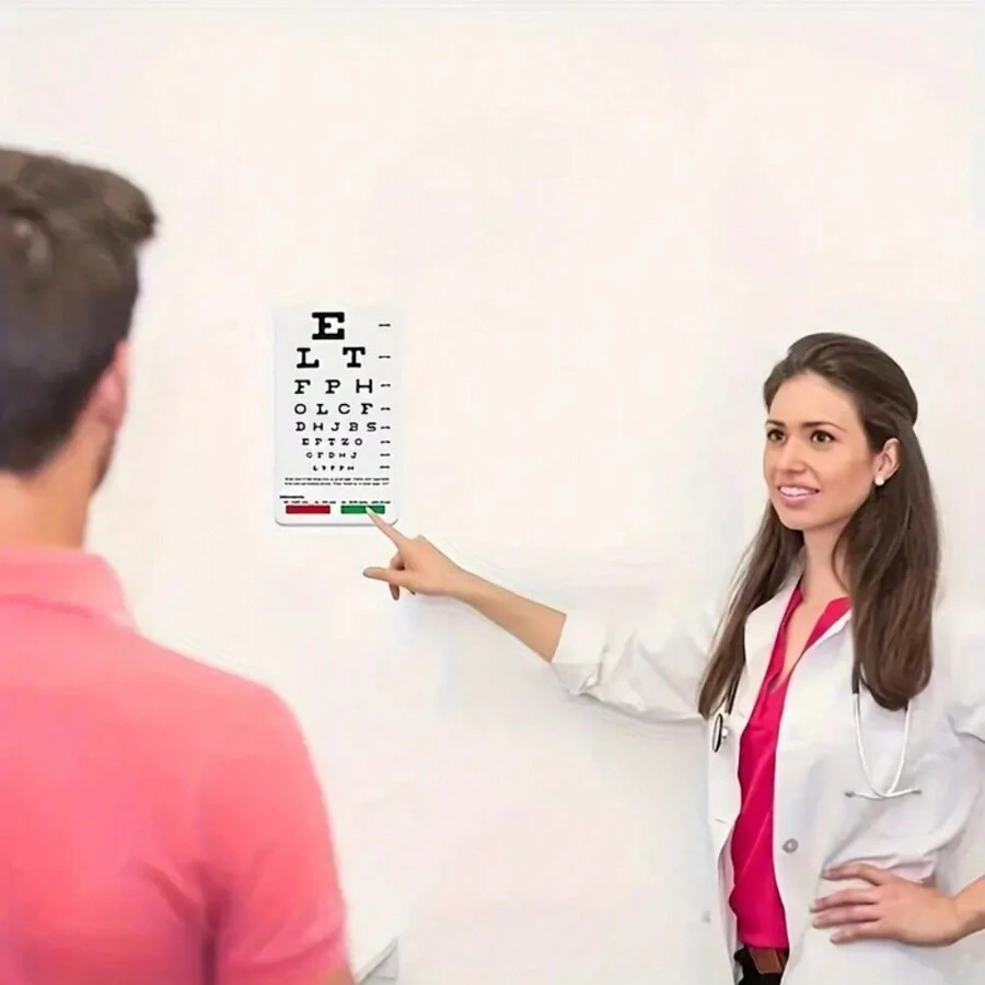 1pc Pocket-Sized Colorful Striped Visual Acuity Chart - Double-Sided ...